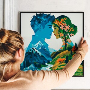 Color by Number for Adult, Paint by Numbers, Romantic Nature Scenery ...