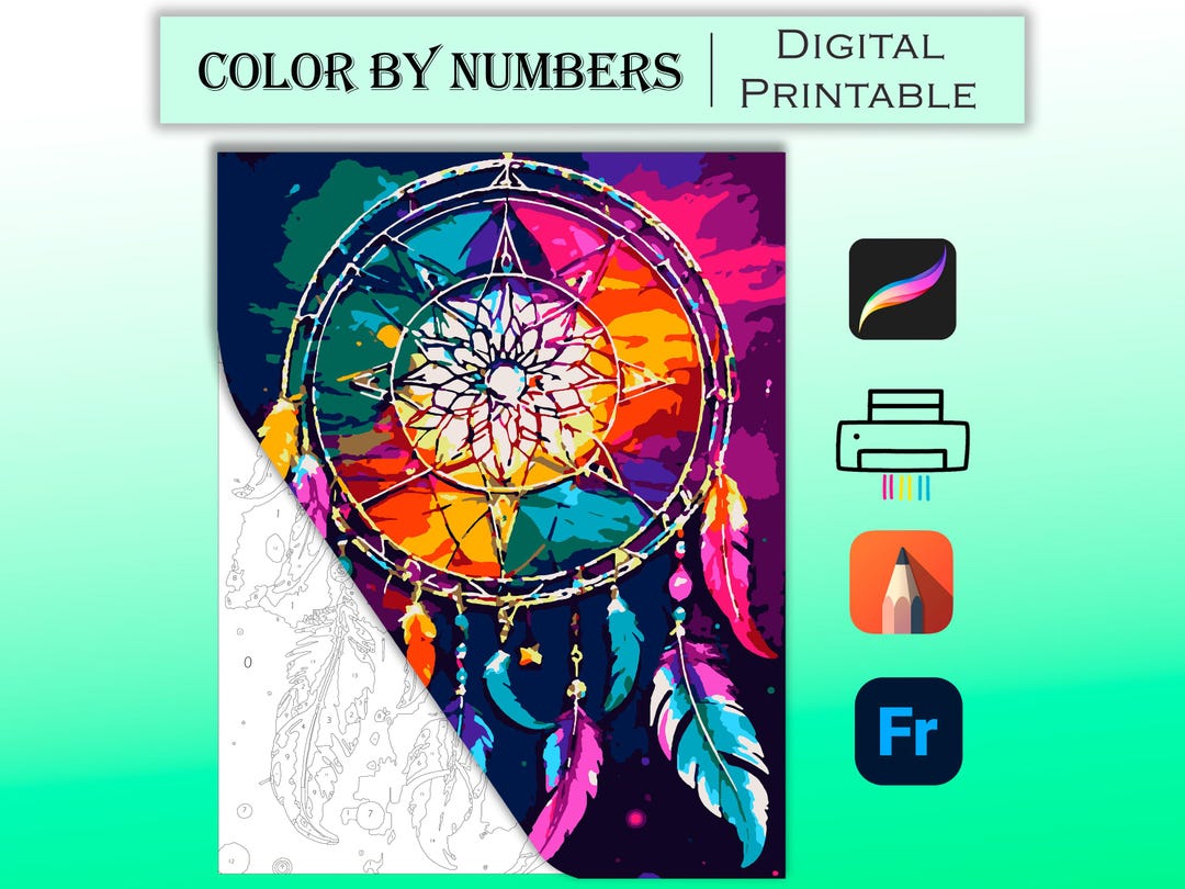 Color by Numbers for Adult, Paint by Number, Coloring Page Dream ...