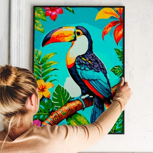 Color by Numbers for Adults, Paint by Numbers, Coloring Page Toukan ...