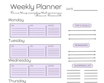 Digital Planner Set, Purple Digital Planner, Purple, Daily Planner ...