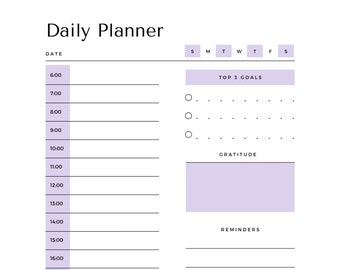 Digital Planner Set, Purple Digital Planner, Purple, Daily Planner ...
