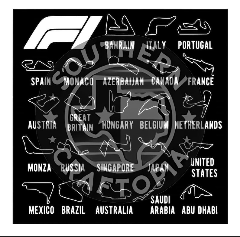 F1 World Tracks SVG for Vinyl or Laser - Etsy