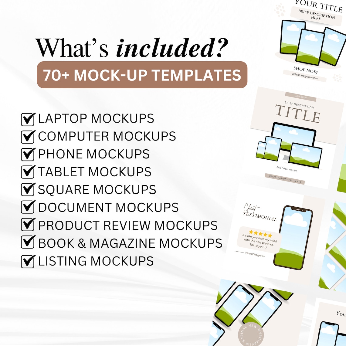 70 Mockup Templates Editable Canva Templates Etsy Listing Mockup ...