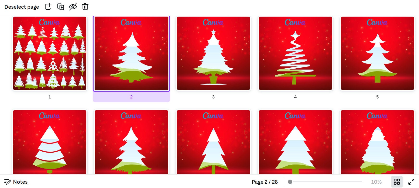 Christmas Canva Frame, Christmas Tree Canva, Tree Template, Santa ...
