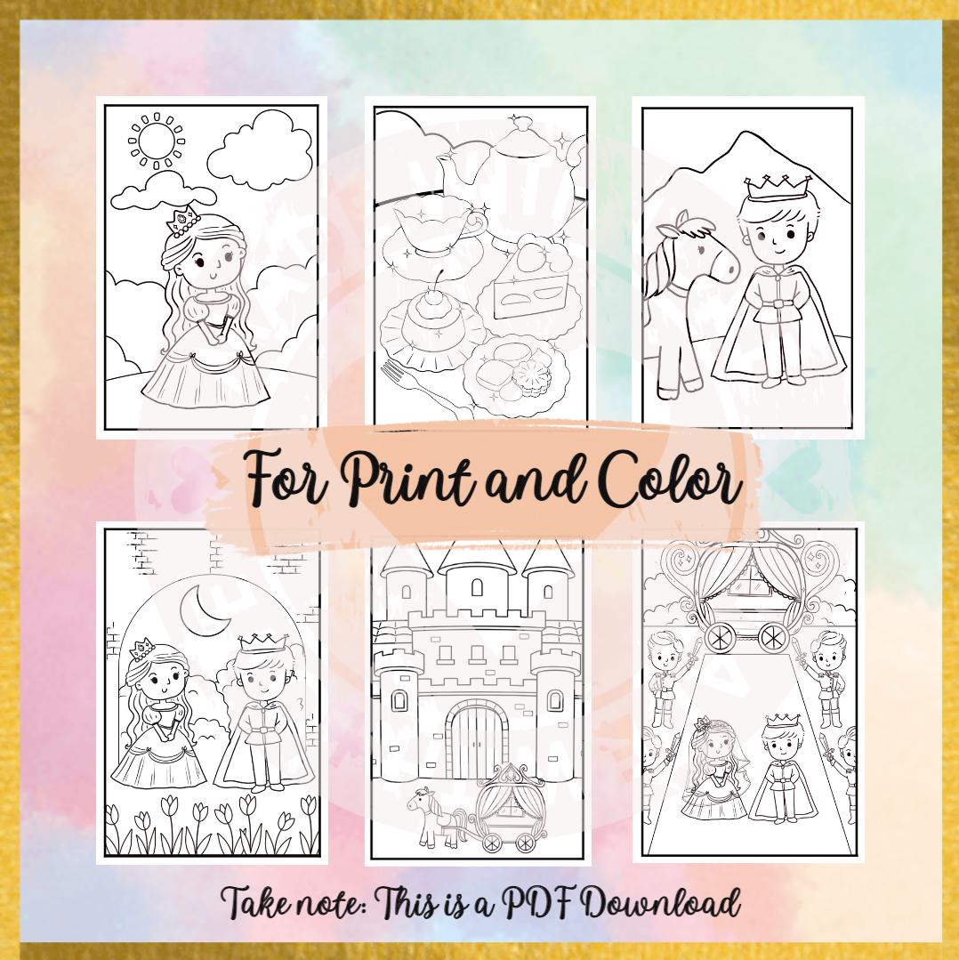 Princess Themed Coloring Book | Princess Coloring Pages | Coloring Book ...