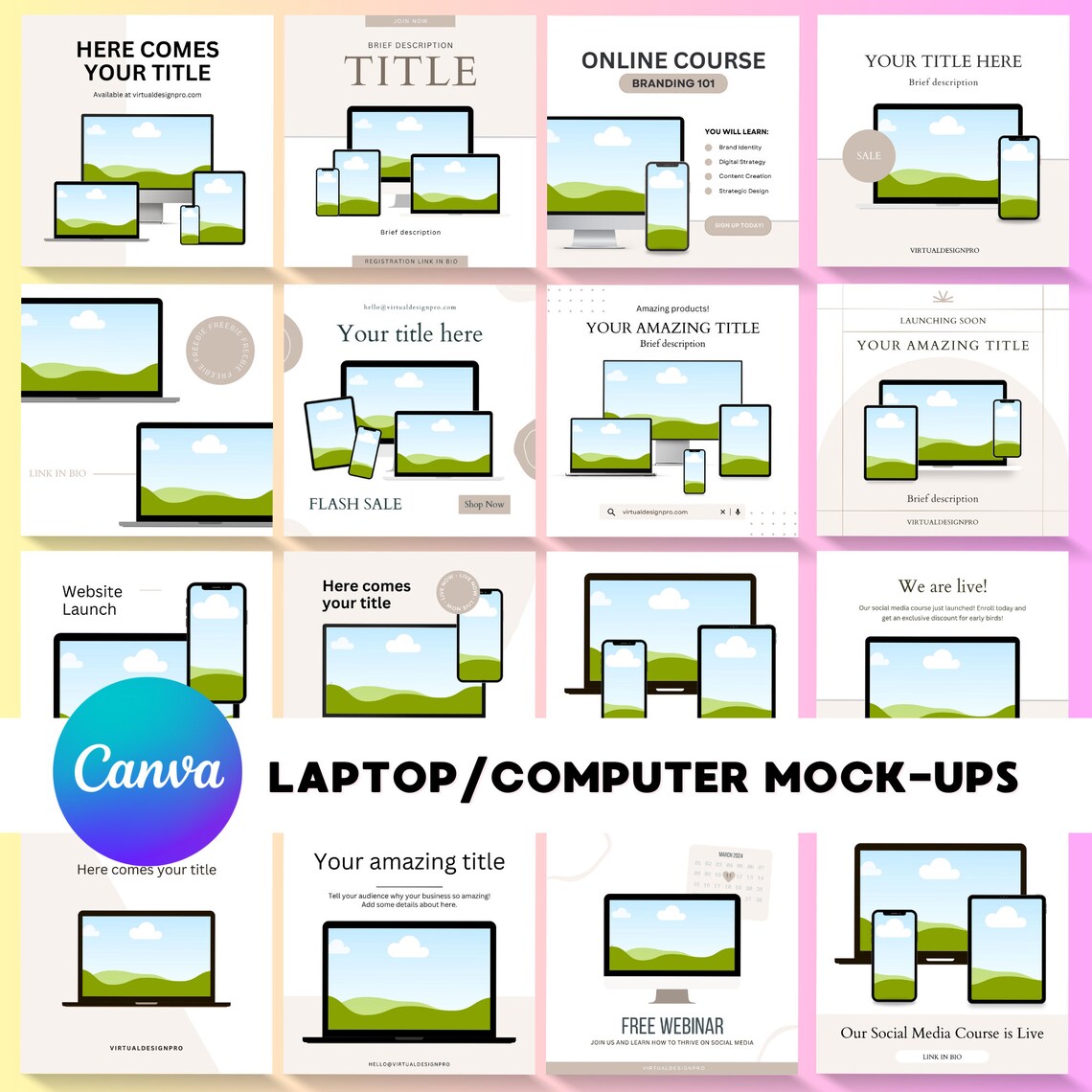 70 Mockup Templates Editable Canva Templates Etsy Listing Mockup ...