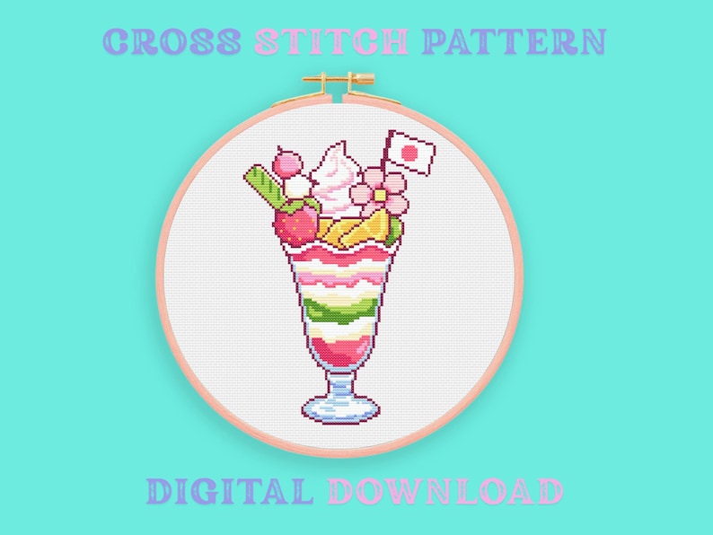 Japanese Parfait Stitch Pattern Christmas Stockings PDF, Last Minute ...