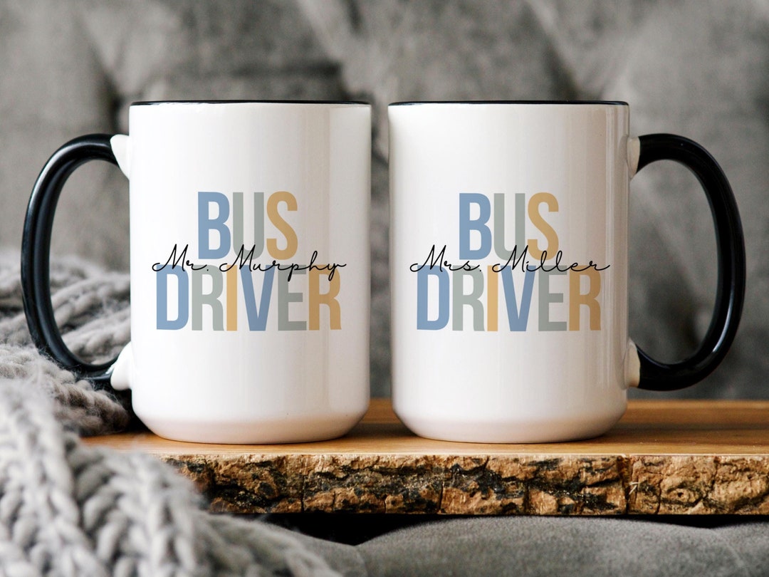 Personalized Bus Driver Mug, Bus Driver Gift, Bus Driver Appreciation ...