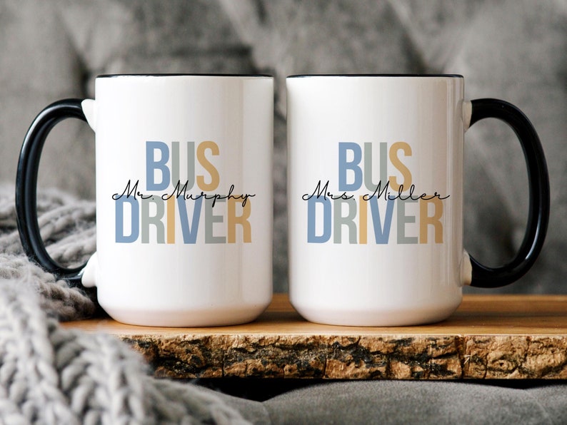 Personalized Bus Driver Mug, Bus Driver Gift, Bus Driver Appreciation ...