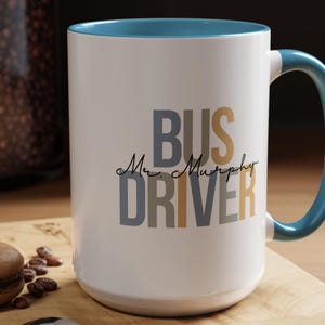 Personalized Bus Driver Mug, Bus Driver Gift, Bus Driver Appreciation ...