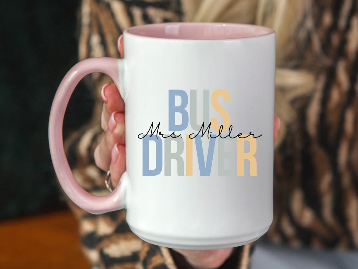 Personalized Bus Driver Mug, Bus Driver Gift, Bus Driver Appreciation ...