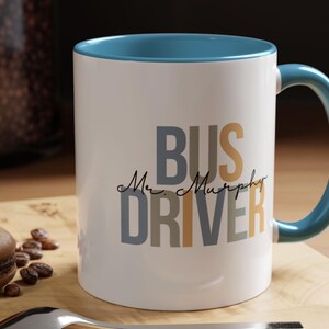 Personalized Bus Driver Mug, Bus Driver Gift, Bus Driver Appreciation ...