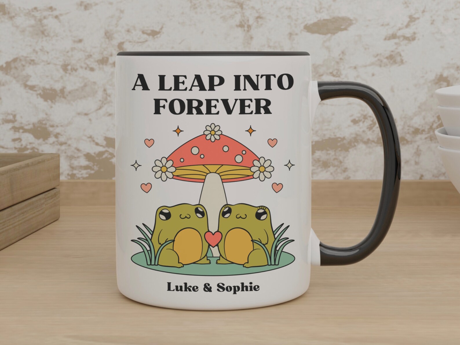 Custom Frog Mug, Frog Mug, Mushroom Coffee Mug, Frog Lover Gift, Toad ...