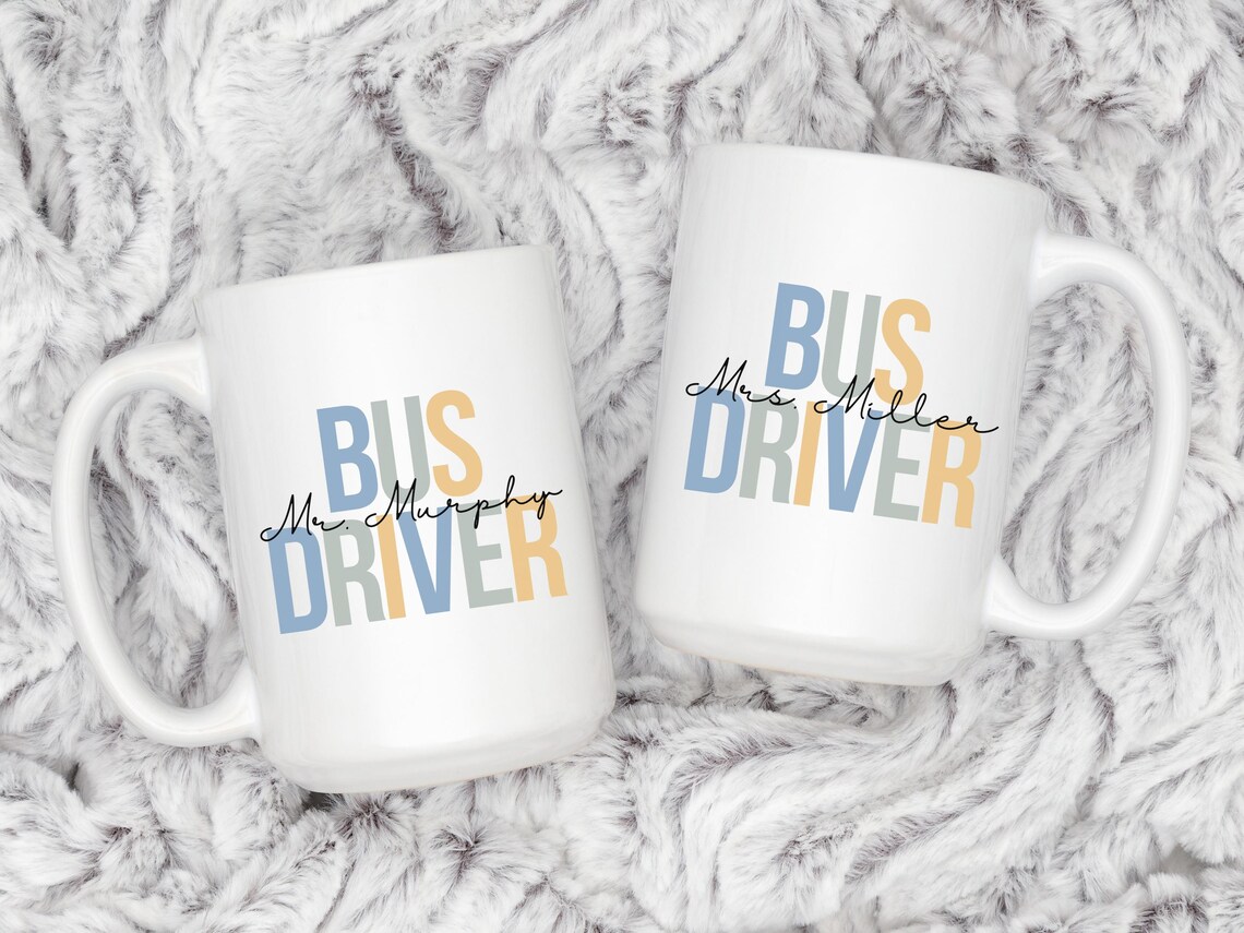Personalized Bus Driver Mug, Bus Driver Gift, Bus Driver Appreciation ...