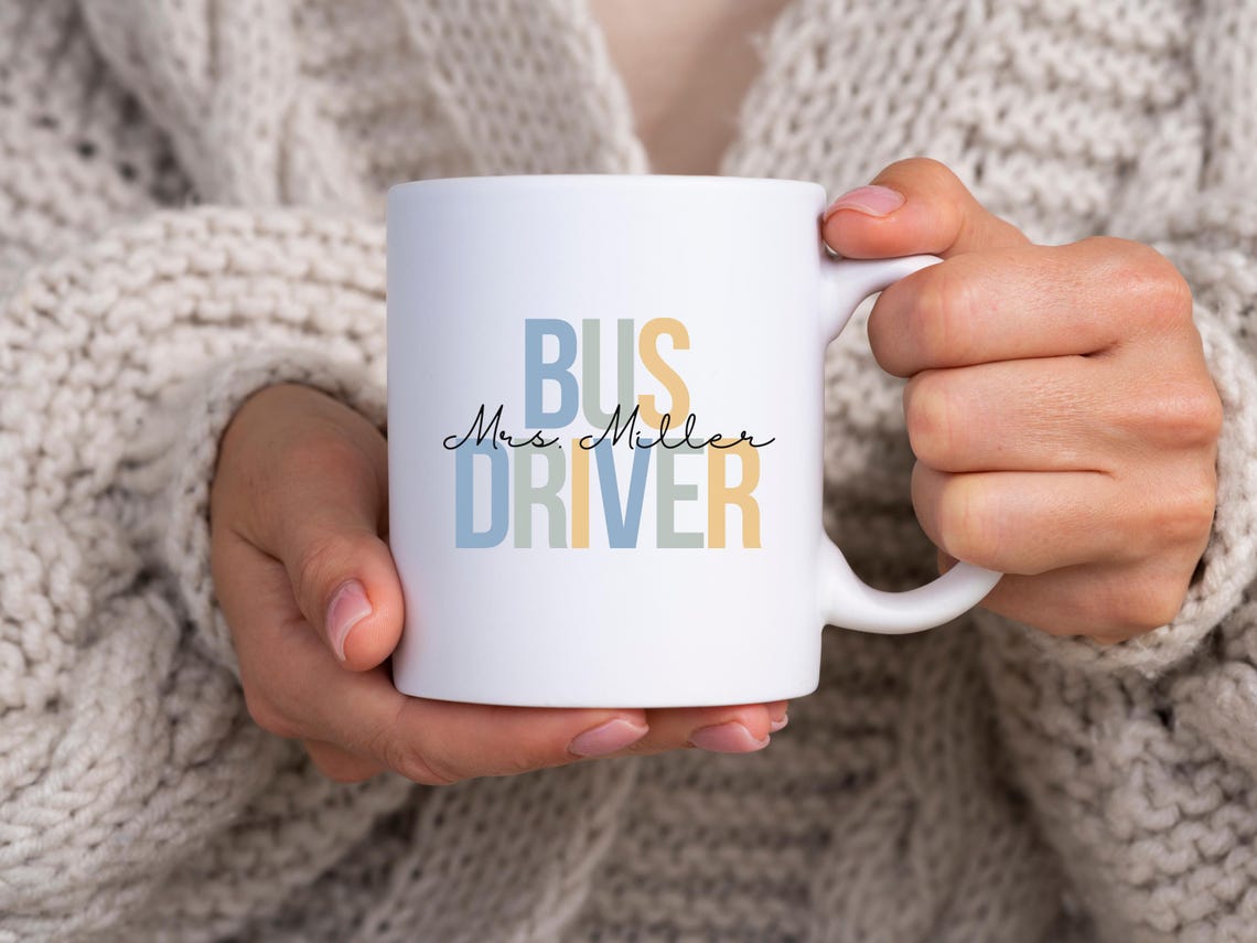 Personalized Bus Driver Mug, Bus Driver Gift, Bus Driver Appreciation ...