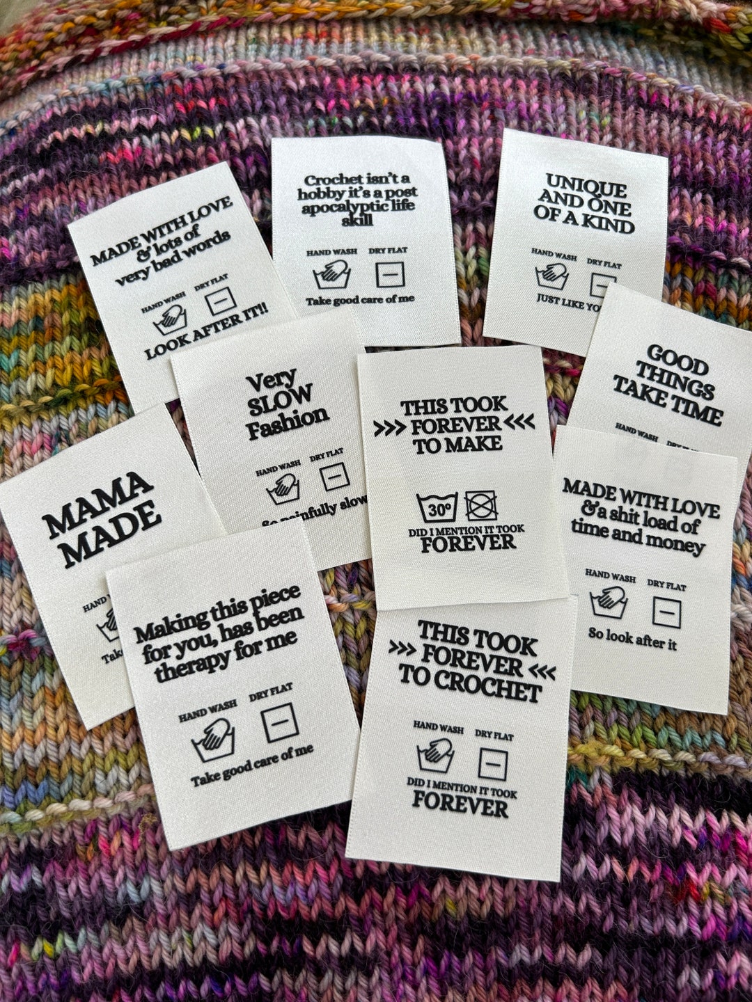 Multipack ‘lucky Dip’ Woven Clothing Care Labels X 10 Labels - Etsy UK
