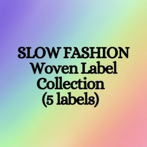 Multipack ‘slow Fashion’ Woven Clothing Care Labels X 5 Labels - Etsy