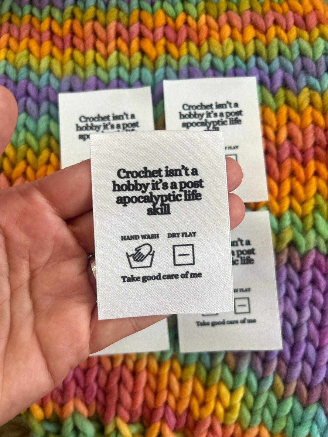 Woven Craft Handmade Clothing Care Instructions Labels ‘crochet Isn’t a ...