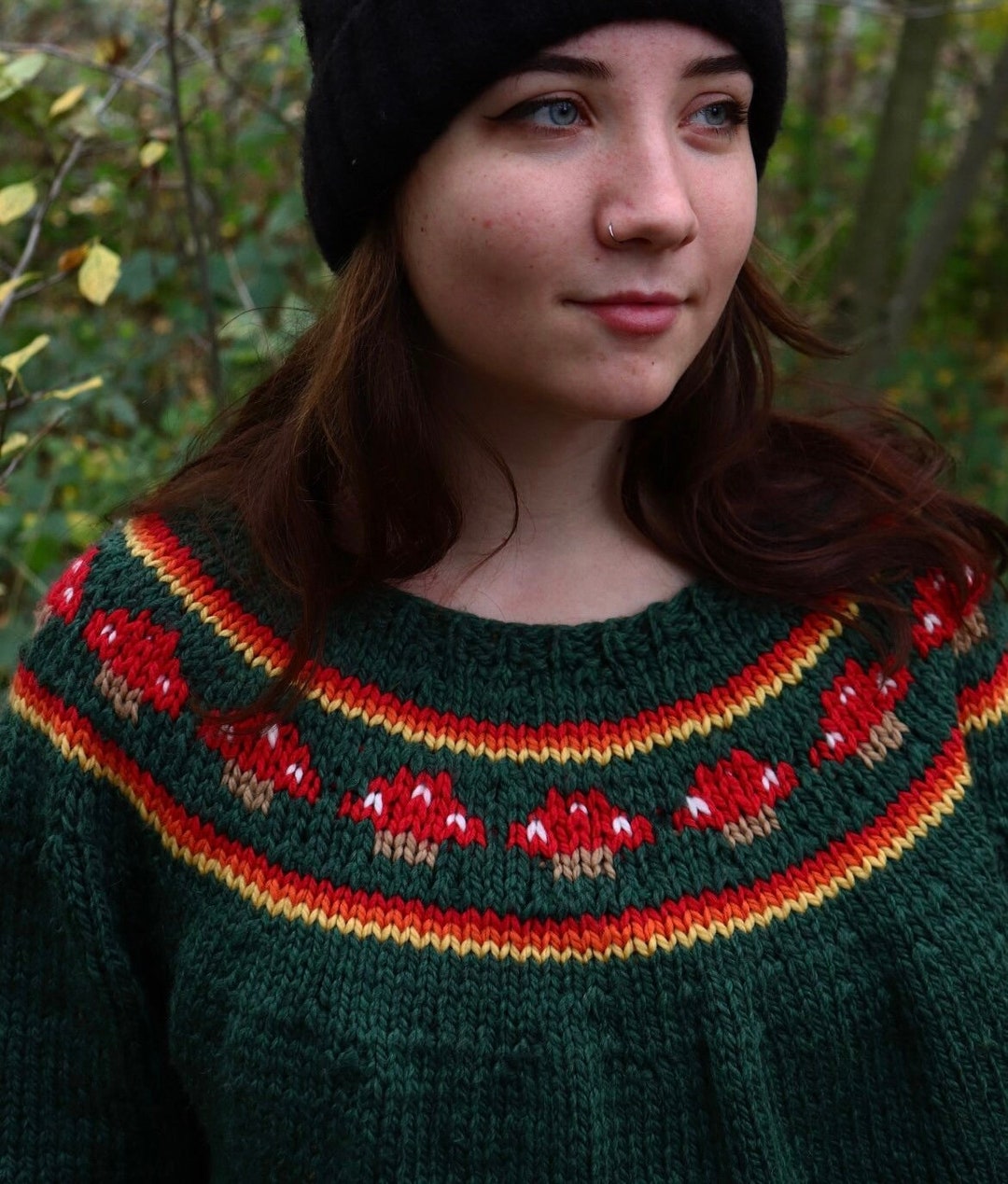 The Toadstool Sweater Adult Size XS - 5XL Knitting Pattern - Etsy UK