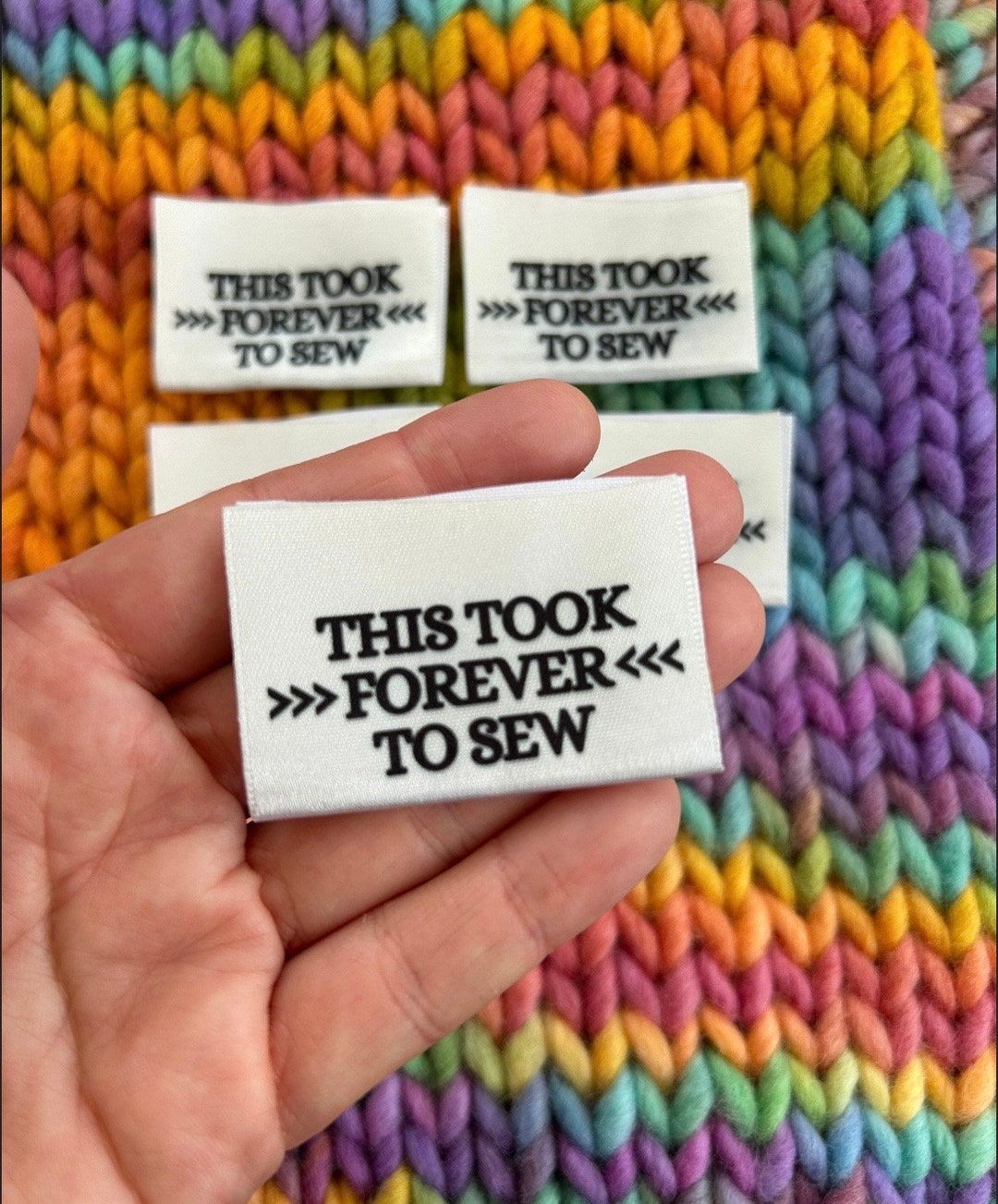 Woven Handmade Clothing Care Instructions Knitting Labels ‘this Took ...