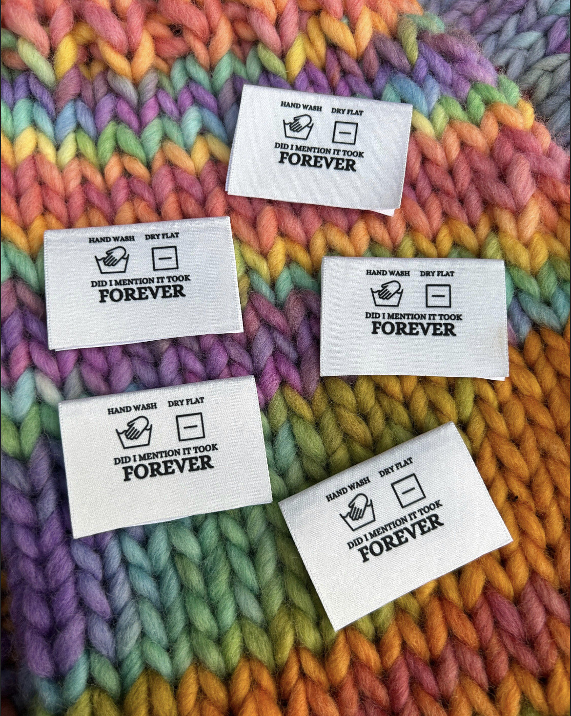 Woven Handmade Clothing Care Instructions Knitting Labels ‘this Took ...
