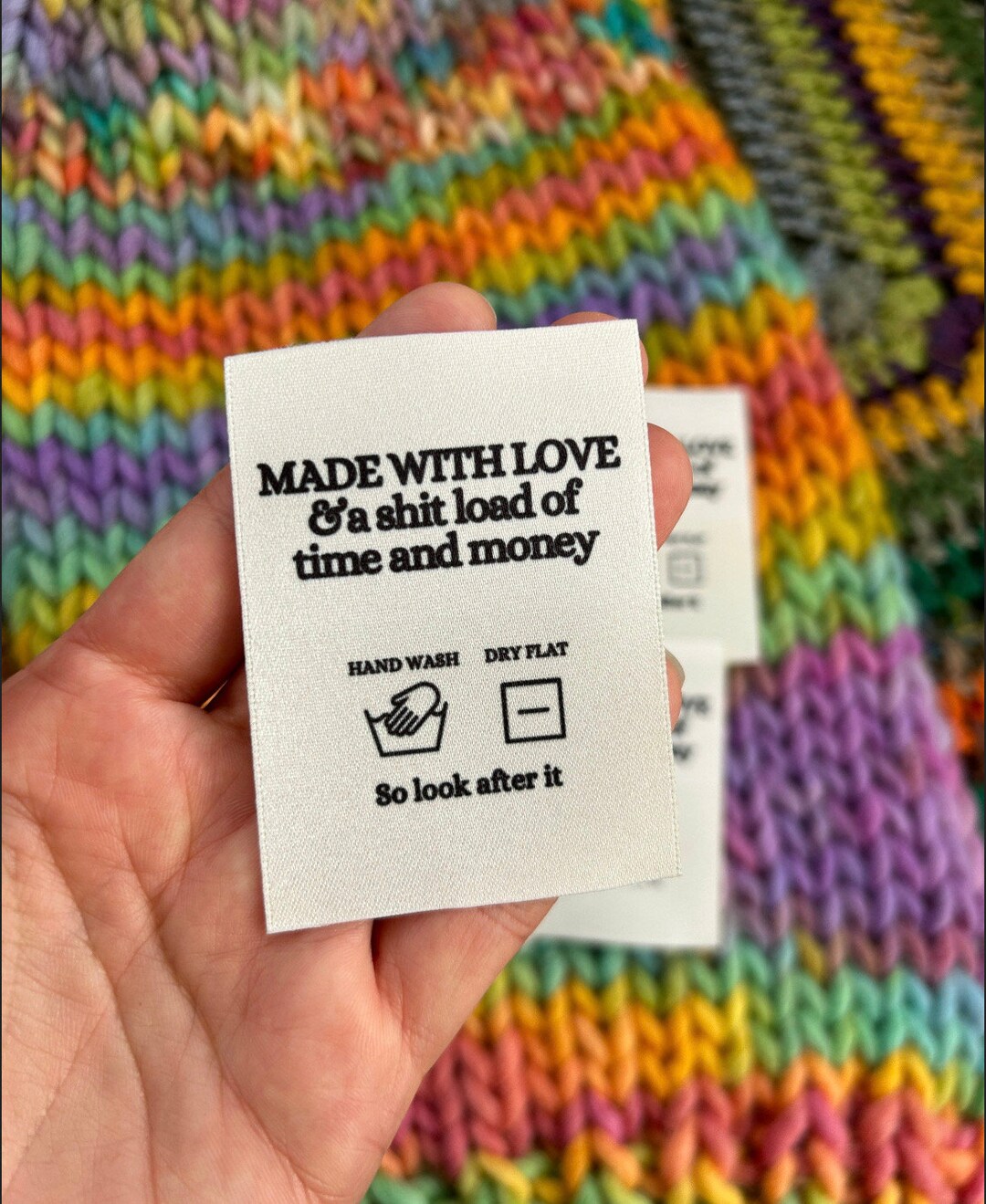 Woven Craft Handmade Clothing Care Instructions Labels ‘made With Love ...