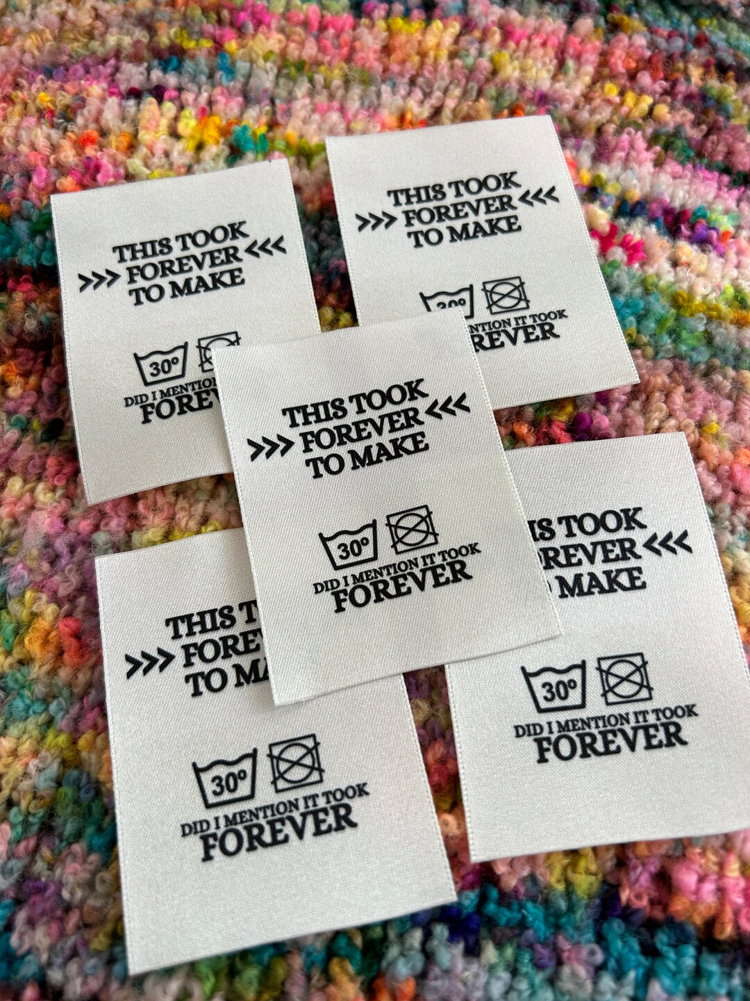 Woven Handmade Clothing Care Instructions Knitting Labels With ...