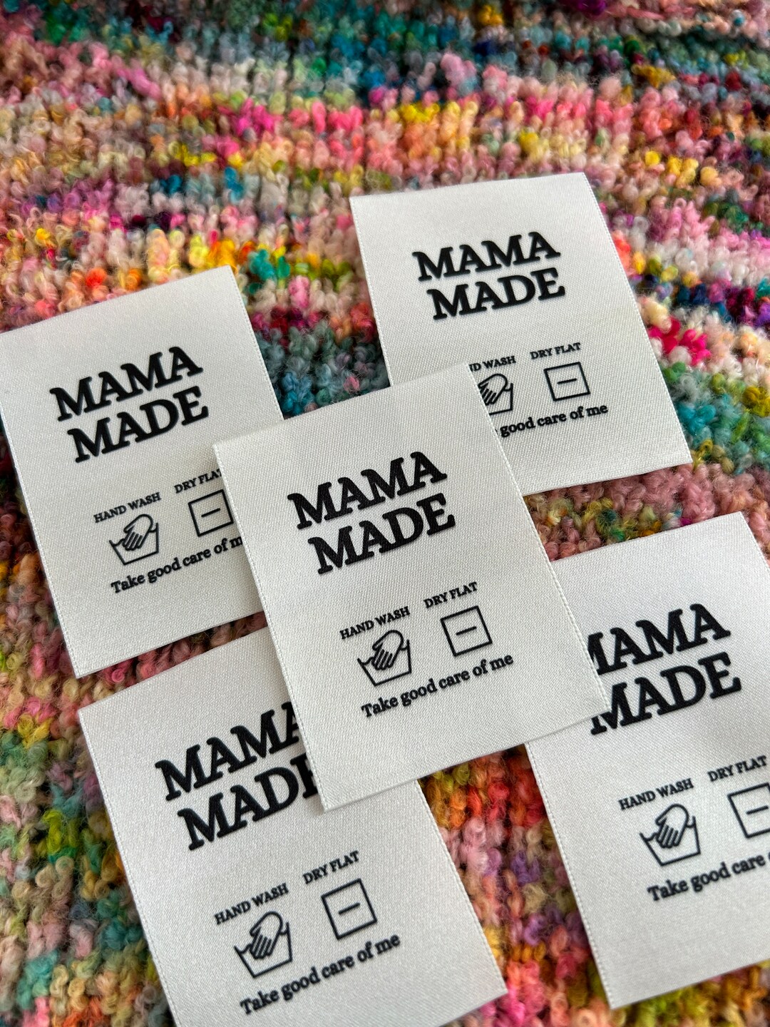 Woven Craft Handmade Clothing Care Instructions Labels ‘mama Made’ X 5 ...