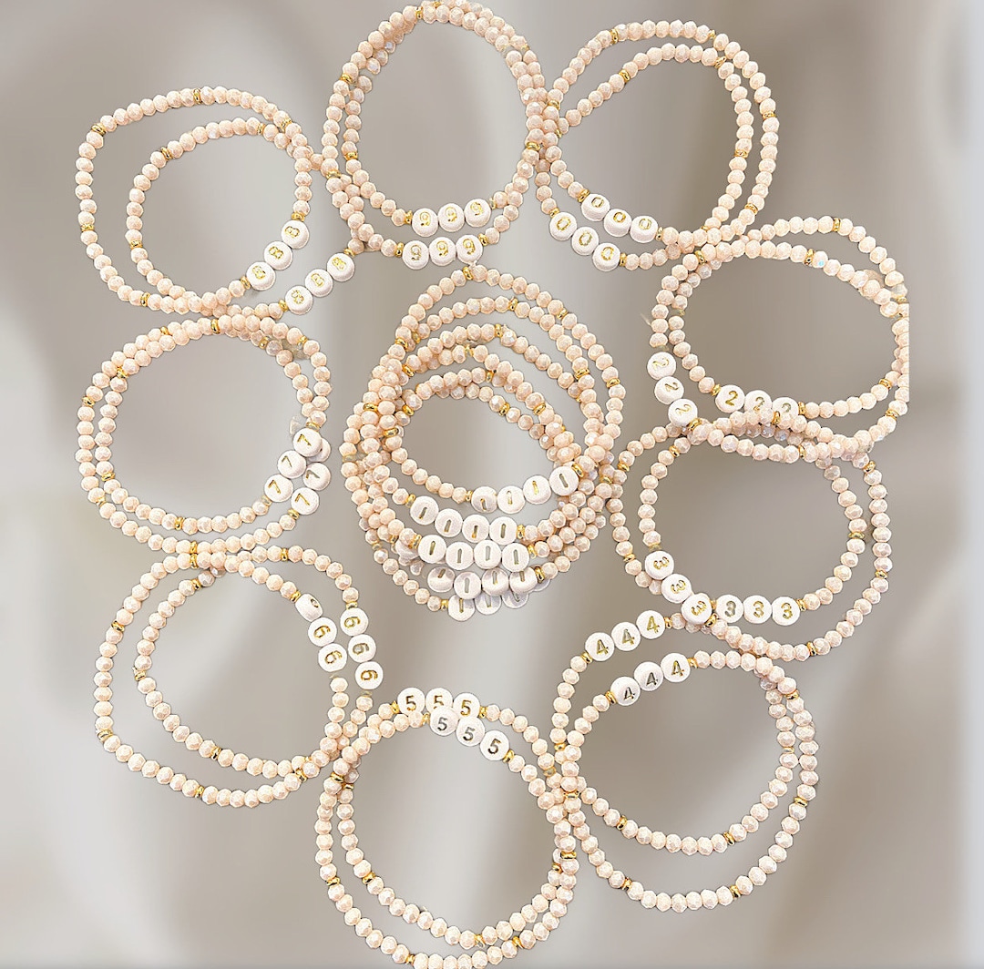 1111 Daylight Collection Angel Number Stretchy Beaded Friendship Bracelet - Etsy