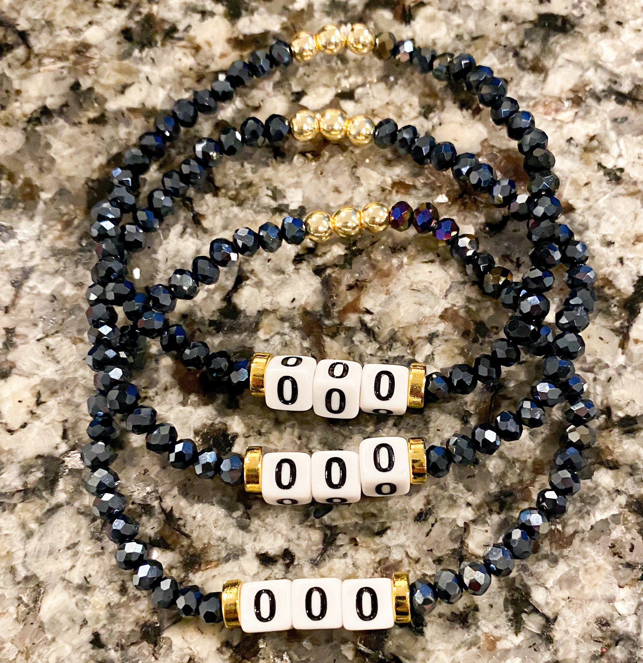 1111 Midnight Blue Collection Angel Number Stretchy Friendship Bracelet ...