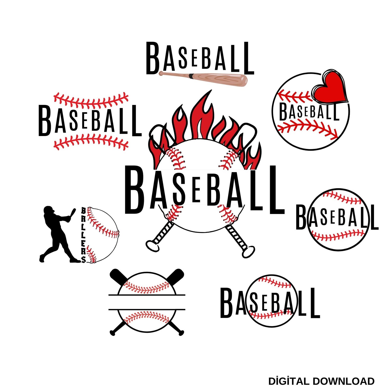 Baseball Svg Bundle, Softball Svg Bundle, Baseball Design, Beseball ...