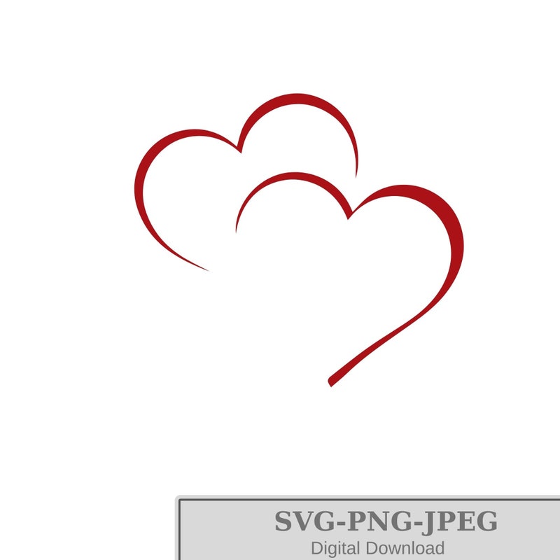 Two Hearts Svg - Etsy