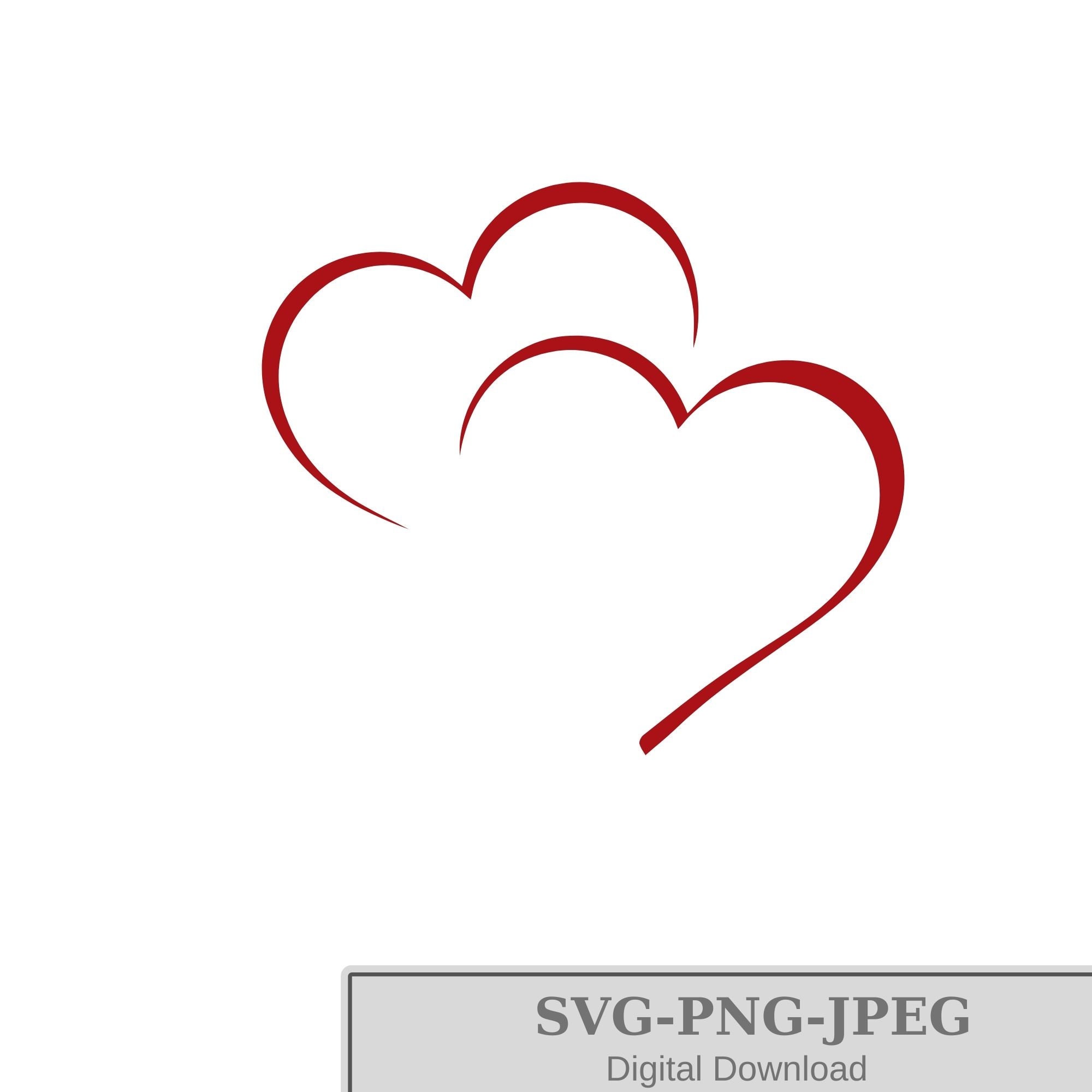 Heart Svg,red Heart Png,black Heart Svg,double Heart Svg,double Heart ...