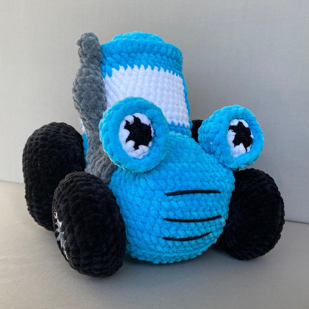 Tractor Crocheted Soft Plush Amigurumi Toy From Ukraine, Toy Transport ...