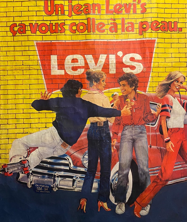 Levis Poster, Signed Poster, Original Levi's Poster, Vintage, 80s, Levi ...