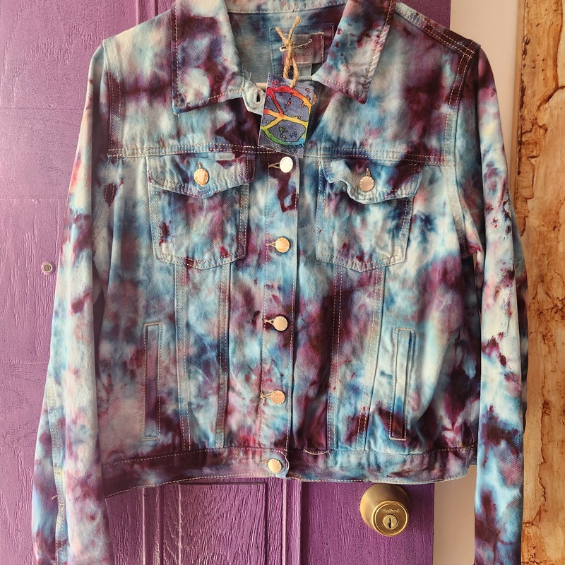 Tie Dye Denim Jacket - Etsy