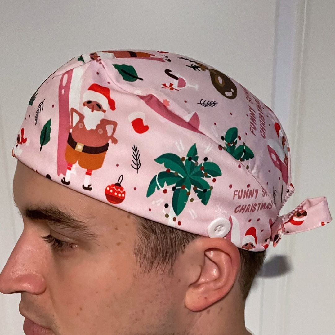 Sunny Santa Scrub Cap - Etsy