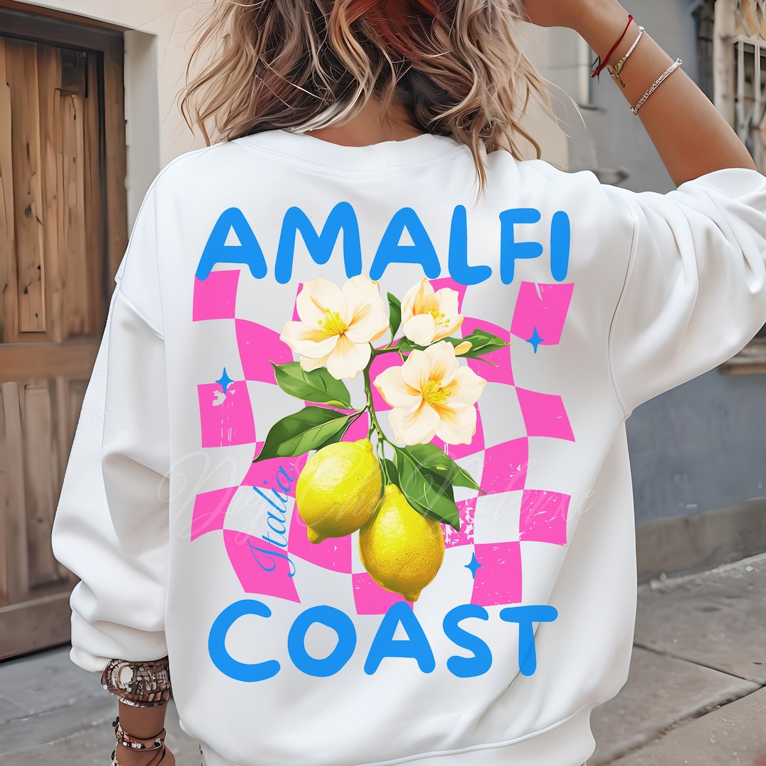 Limoncello PNG Retro Checker Lemon Png Amalfi Coast Italy Png Preppy ...