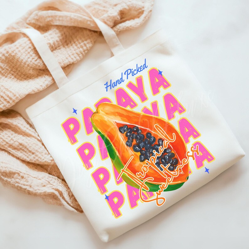 Papaya PNG Summer Fruit Png Beach Shirt Sublimation Dtf Design Digital ...