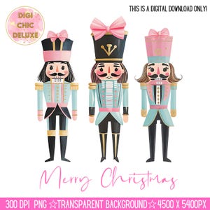 Pink Nutcracker Friends PNG Clipart Shirt Sublimation and Dtf Design, Digital Download, Pink ...
