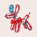 Patriotic Balloon Dog PNG, Retro America Coquette Png, Fourth of July ...