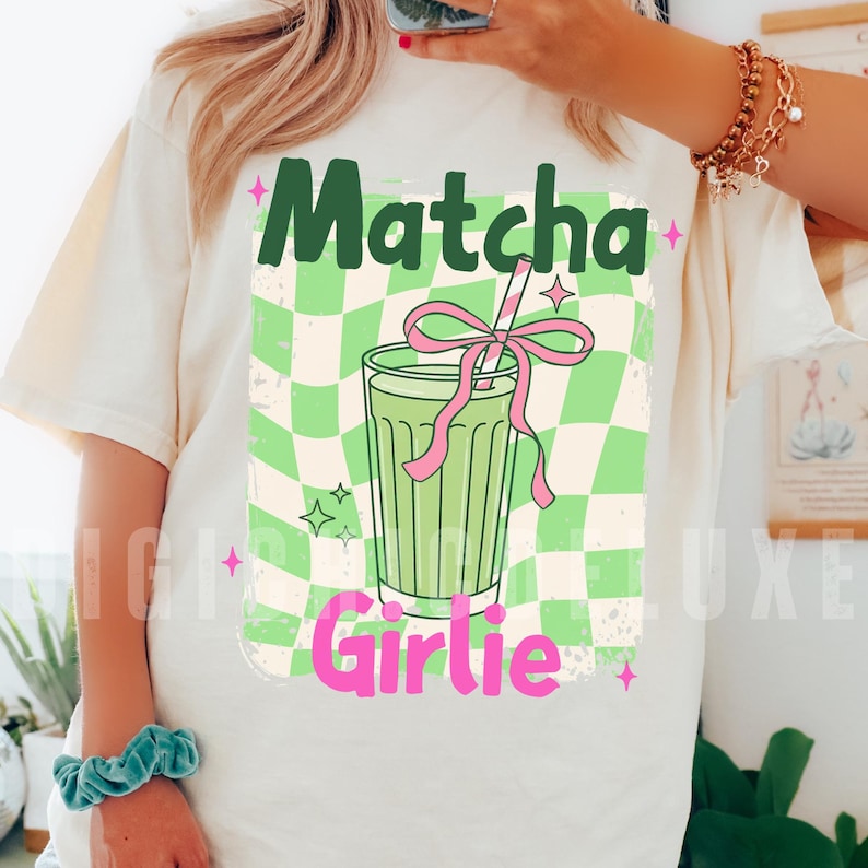 Matcha Girly PNG, Matcha Lover Clipart, Coquette Girlies Sublimation ...