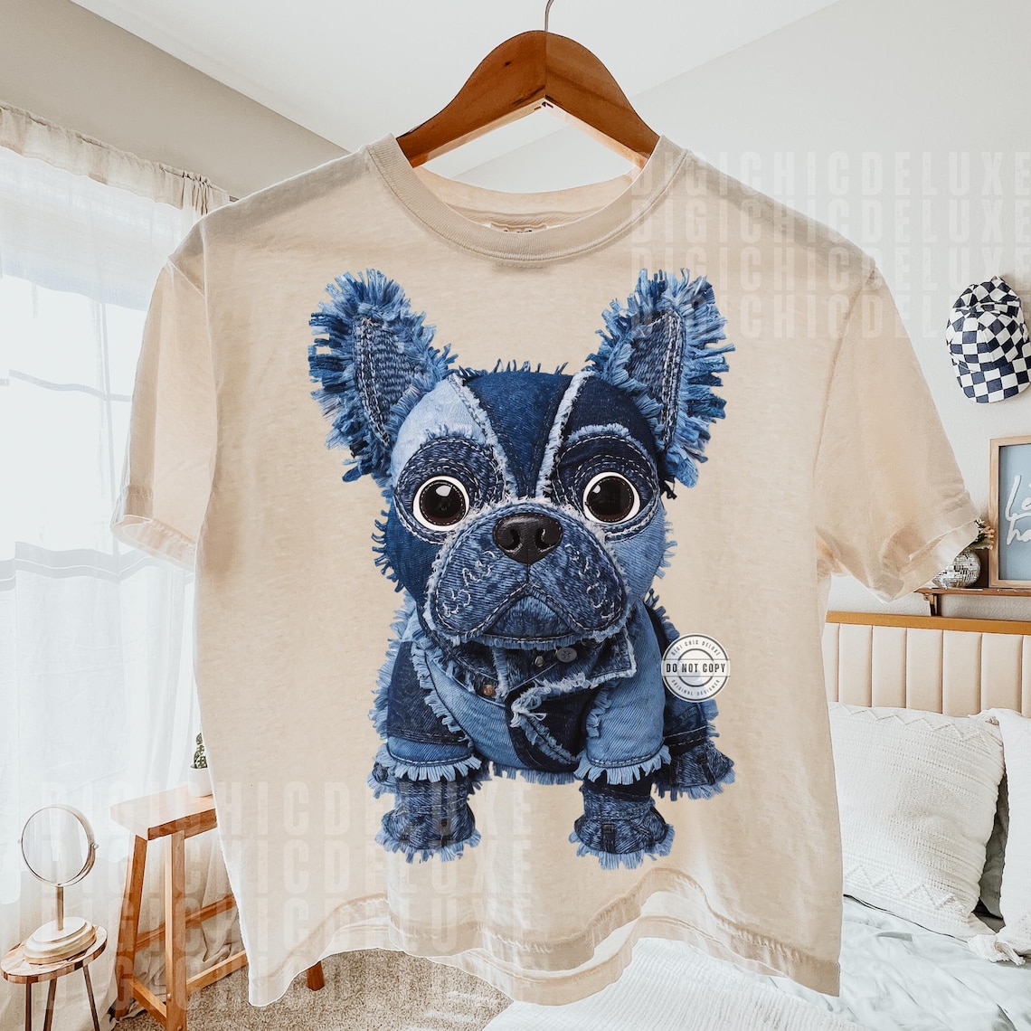 Denim Patchwork Dog PNG, French Bulldog Png, Cute Puppy Sublimation ...