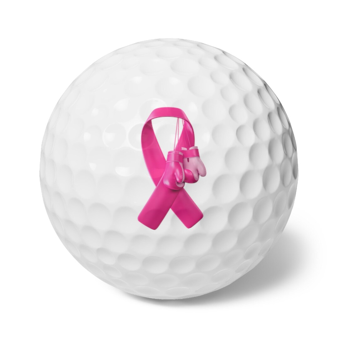 Custom Pink Ribbon Golf Balls - Breast Cancer Golf Ball Set, Boxing ...