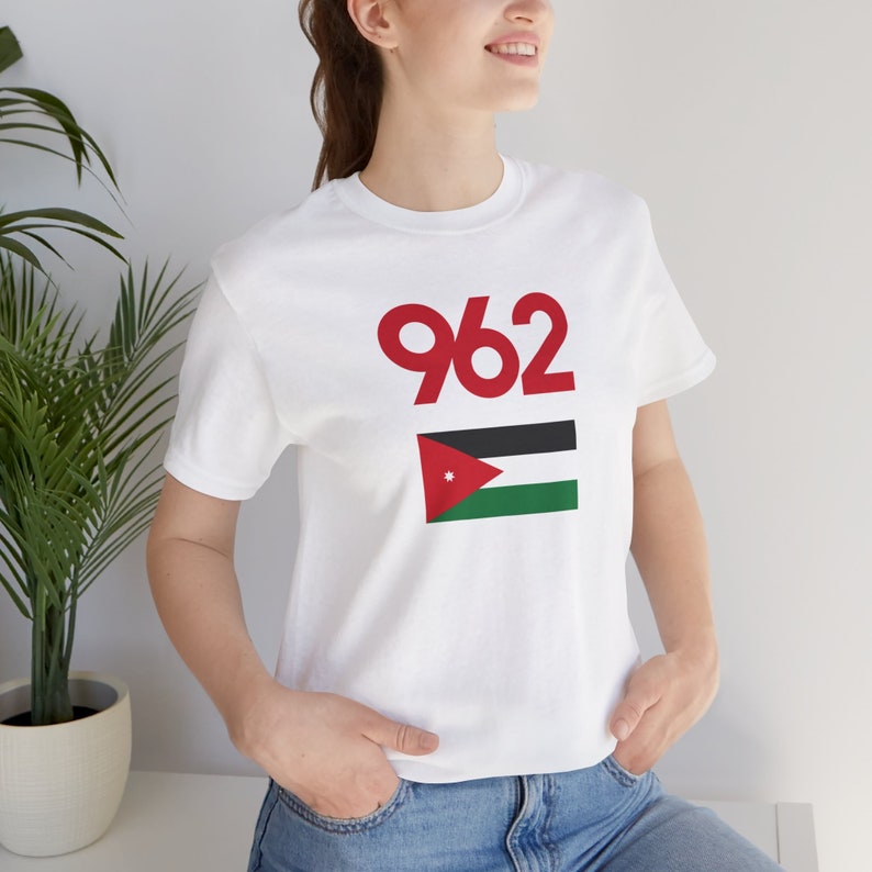 Jordan 962 Area Code T shirt Country Code Tee Jordanian 962 Tshirt