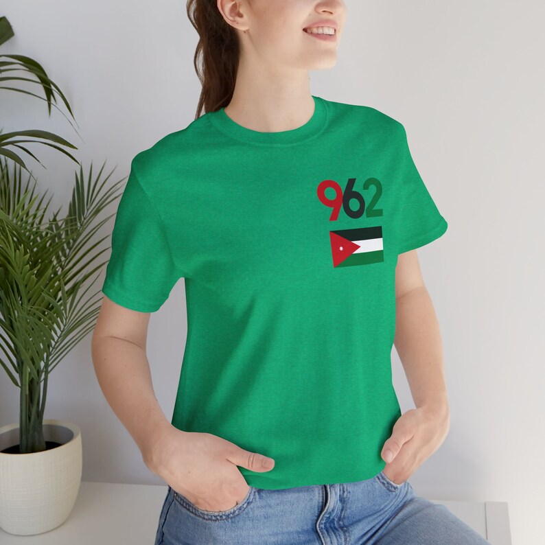 Jordan 962 Country Code T-shirt - Jordanian Flag Tee, Amman Shirt ...
