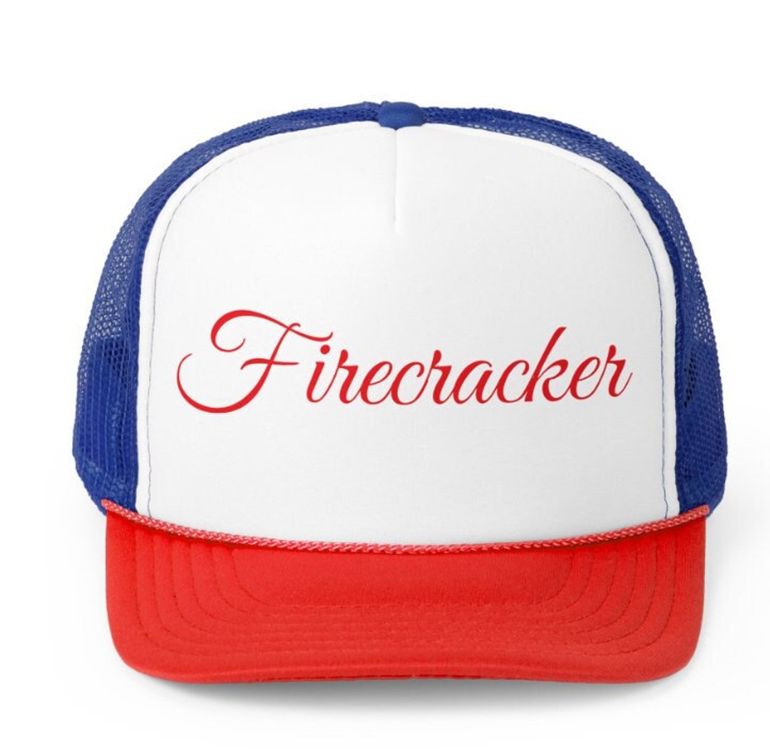 4th of July Firecracker Trucker Hat Red White Blue USA Hat Independence ...