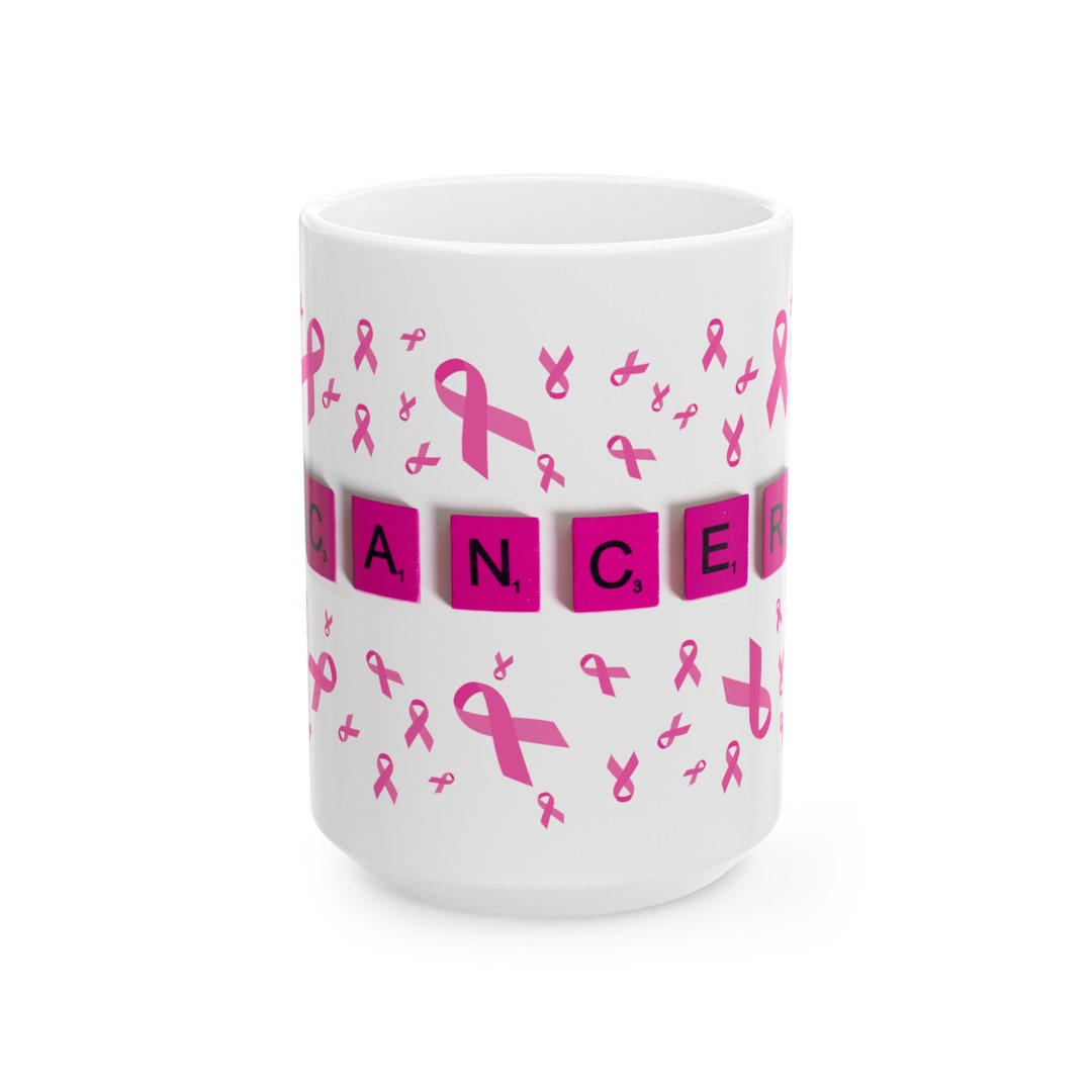 Breast Cancer Awareness Mug Breast Cancer Ribbon Cup With Handle Breast ...