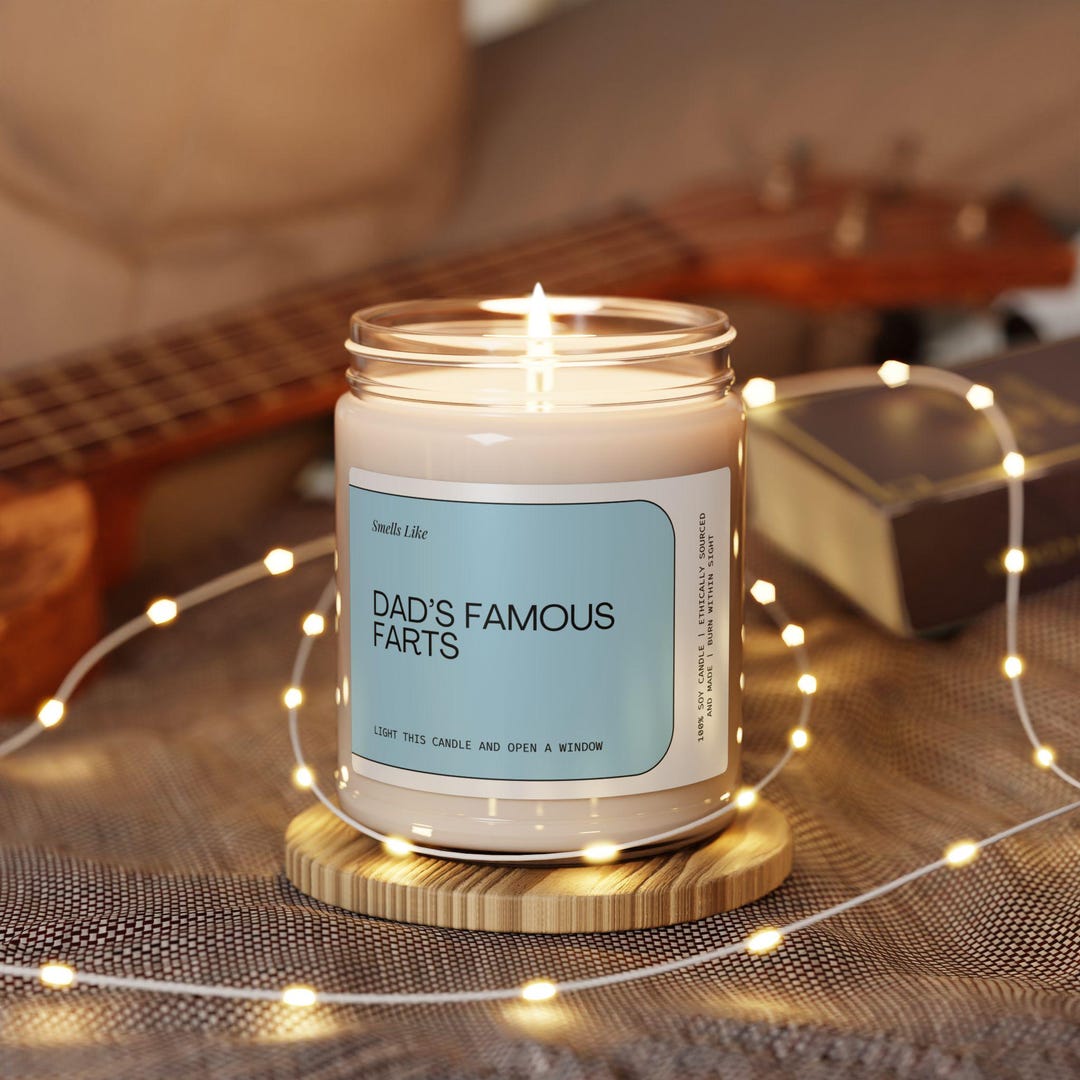 Funny Dad Candle for Him | Dads Famous Farts | Bathroom Humor Gag Gift ...