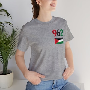 Jordan 962 Country Code T-shirt - Jordanian Flag Tee, Amman Shirt ...